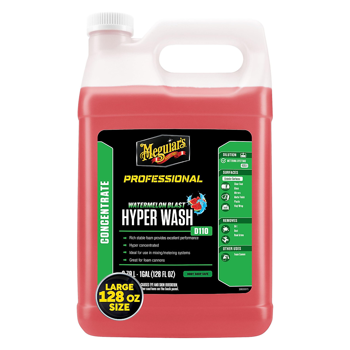 Meguiar's D11001 Hyper-Wash Foaming Car Wash Lifts Off Dirt and Leaves a Rich Shine - 1 Gallon Container