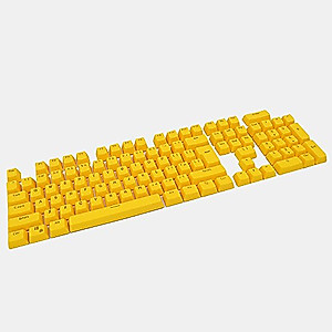 Bossi PBT Keycaps Backlit 104Key Set Doubleshot Injection Cherry MX Keycaps with Keycaps Puller for 87/104 MX Switches Mechanical Gaming Keyboard - Yellow