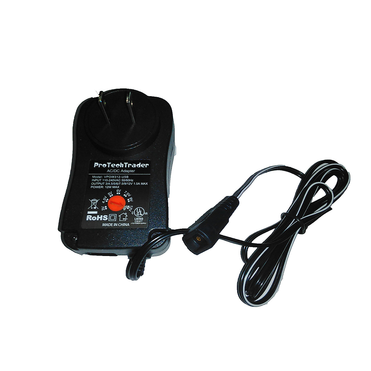 3vdc -12 volt Universal AC/DC Power Adapter USB Port | 8 Reversible Polarity Positive or Negative Tips Center Tip 3v 4.5v 5v 6v 7.5v 9v 12v 1a 12w Transformer 5.5mm 2.5mm 2.1mm 3.5mm 4.0mm 5.0mm 1.7mm