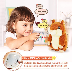 KMUYSL Toddler Toys Hamster Repeats What You Say Toys for 3 4 5+ Years Old, Stocking Stuffers for Boys Girls, Interactive Fun Toys for Kids, Birthday Gifts for Baby Toddlers