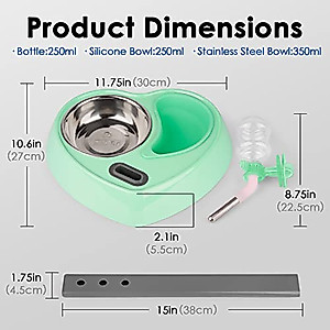 Super Design Dog Water Bottle Stand, Automatic Multifunctional Dog Water Bottle Dispenser Dog Water Feeders Bowl Dispenser Portion Control Water Dispenser for Dogs & Cats, No More Dripping Beard