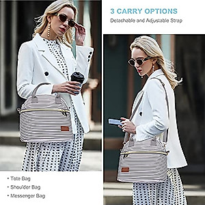 VS VOGSHOW Insulated Lunch Bag Women Kids, Double Deck Reusable Lunch Bag for Girls, Small Cute Lunch Bags for Women Teens, Freezable Lunchbag for Work, 9L