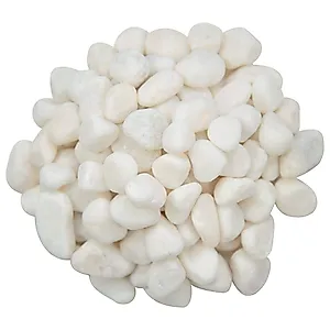 MSI Decorative Tumbled White Pebbles, 0.25 inch - 0.75 inch, 40 lb. Bag