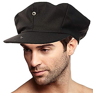 Men's 100% Winter Wool Super Oversized Newsboy Drivers Cabby Cap Hat XL Black