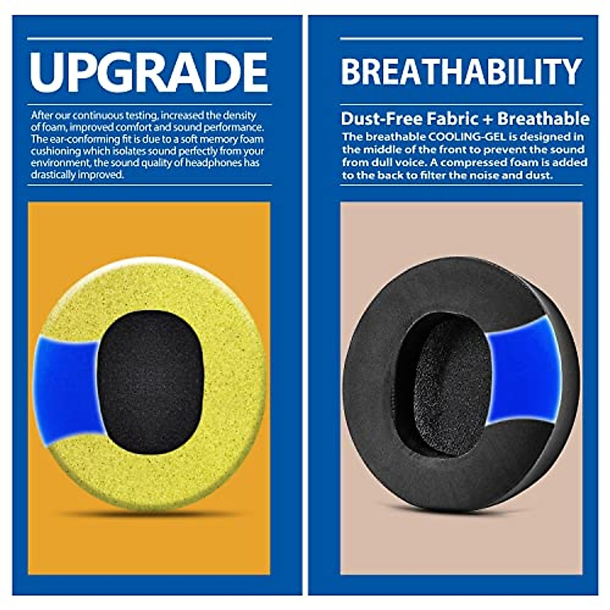 Earpads Compatible with LS31 LS41 LS35X LS50X Headset with Microphone Foam I Replacement Ear Cushion (Cooling Gel Fabric)