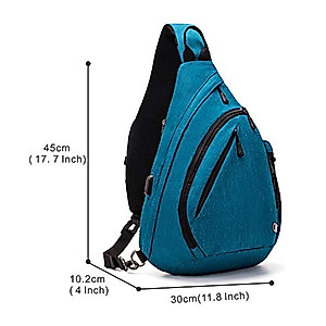TurnWay Water-Proof Sling Backpack/Crossbody Bag/Shoulder Bag for Travel, Hiking, Cycling, Camping for Women & Men (Blue)