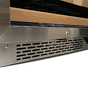 Whynter BWR-0922DZ 92 Built-in or Freestanding Stainless Steel Dual Zone Compressor Large Capacity Wine Refrigerator Rack for Open LED Display, Dark Grey-92 Bottle, Dark Grey