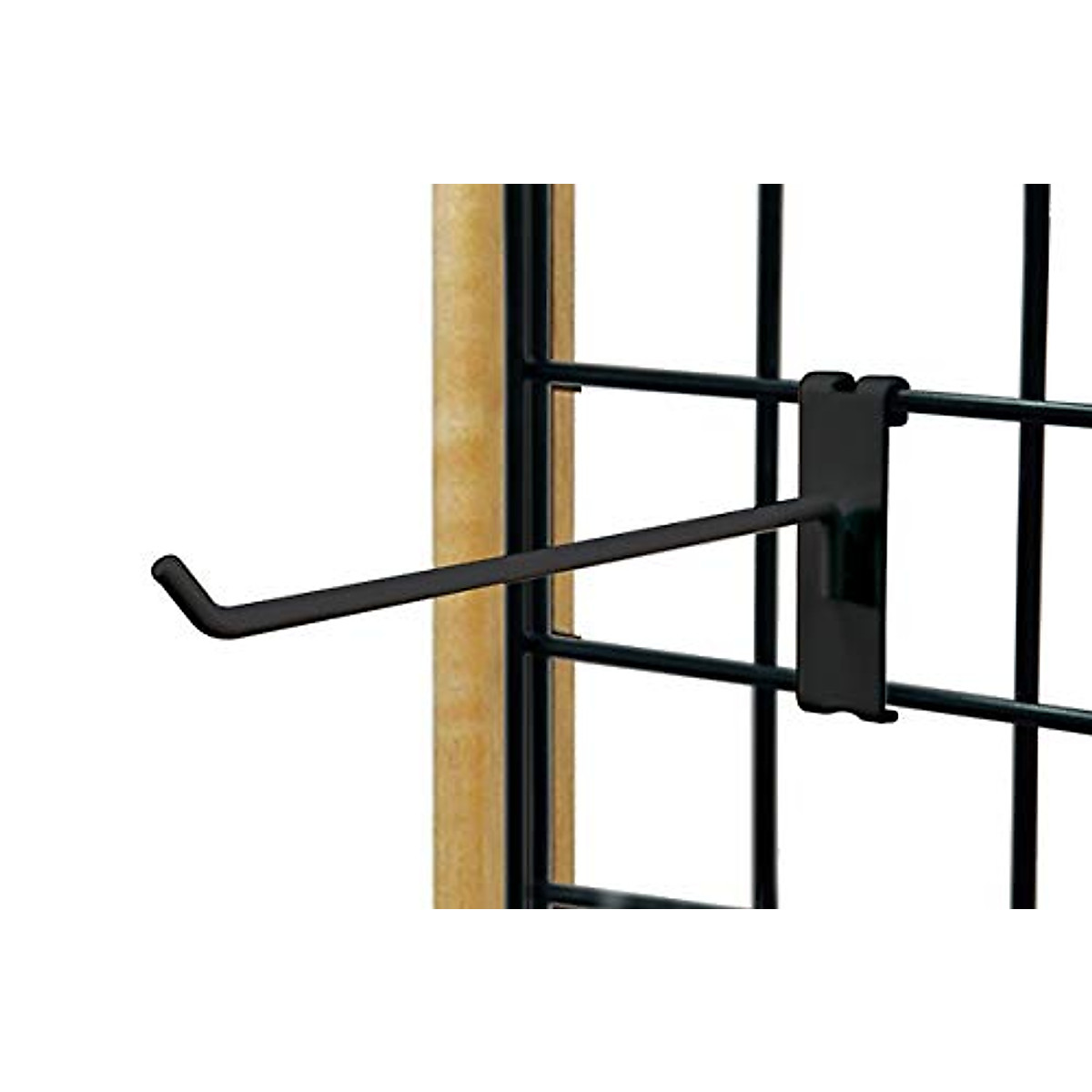 NAHANCO Metal GWH8B 8" Black Gridwall Peg Hooks (Pack of 12)