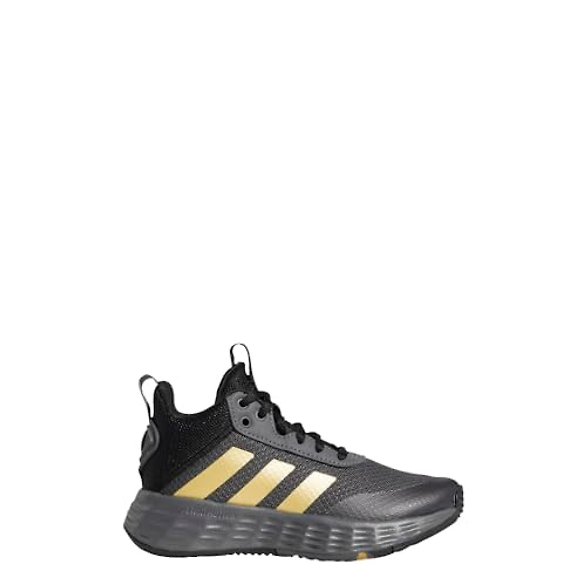 adidas Own The Game 2.0 Basketball Shoe, Grey Five/Matte Gold/Core Black, 2 US Unisex Little Kid