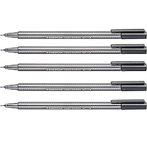 Staedtler Triplus Fineliner Pens gray color 5 Pcs./Pack