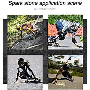 LOSENKA Professional Skateboard Gloves with Sliders，Standard Longboard Downhill Slide Gloves Skate Gloves with 2 Slider Puck Set