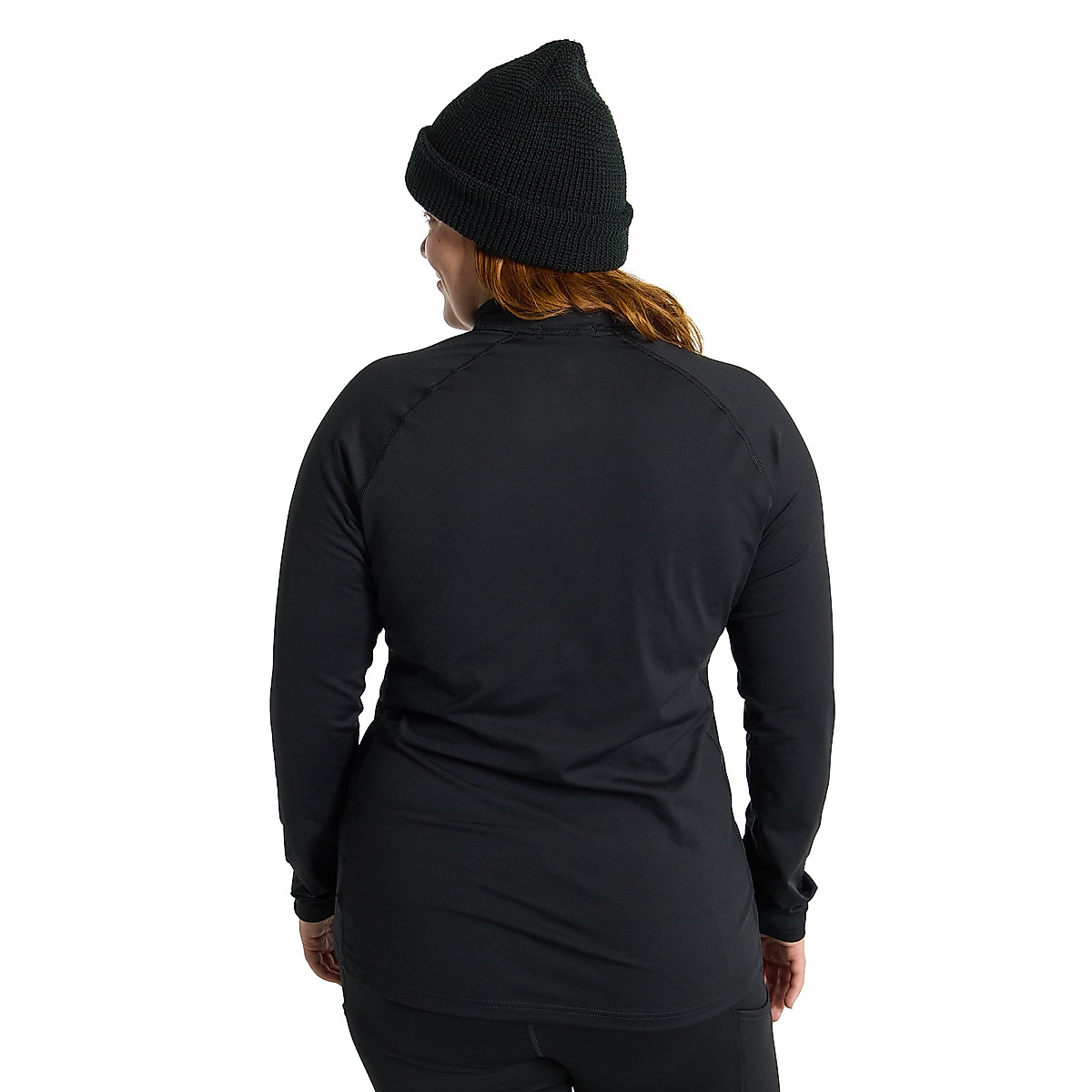 Burton Women's Heavyweight X Base Layer Quarter-Zip, True Black, XL