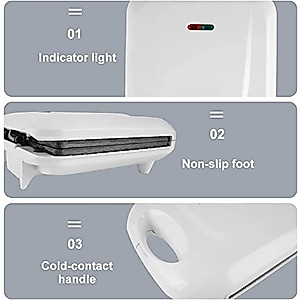 VIKNEY Mini Donut Maker,Easy and Fun Homemade Mini Donuts, Perfect for Snacking and Entertaining,Compact and Portable Design, Dual-Sided Heating, Non-Stick Coating - Makes 16 Donuts at a Time, White