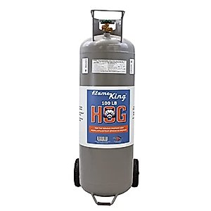 Flame King YSN100HOGb 100 LB Pound Horizontal & Vertical Propane Cylinder Pol Valve, Gray