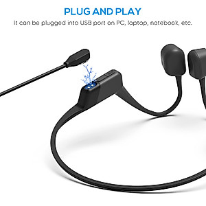 Charging Cable Replacement for AfterShokz Aeropex AS800 & Shokz OpenRun Pro & OpenRun & OpenRun Mini & OpenComm, USB Charger Cord for AfterShokz Aeropex Bone Conduction Headphones