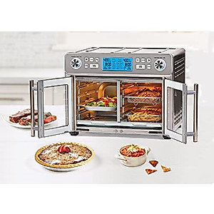 Emeril Lagasse Everyday French Door 360 Air Fryer, 25-QT Capacity, Dual Temperture Zone cooks 2 different ways, Stainless Steel