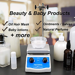 FAITHFUL SH-2 Hot Plate Magnetic Stirrer with Dual Control and 1 Inch Stir Bar C3 - 110V