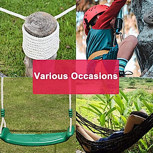 RUSON 50 Feet 5/16 Inch Wire Center Flag Pole Rope and Clips Kit, White Braided Polyester Halyard Steel Center Flag Rope with 2 Pcs 3.5" Flag Swivel Snap Hooks