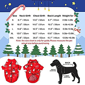 ShuRung Christmas Dog Sweater Costume Xmas Cat Knitwear Clothes with Christmas Tree Snowflakes Pattern Red Dog Winter Sweater for Kittens Small Dogs Cats (Medium)