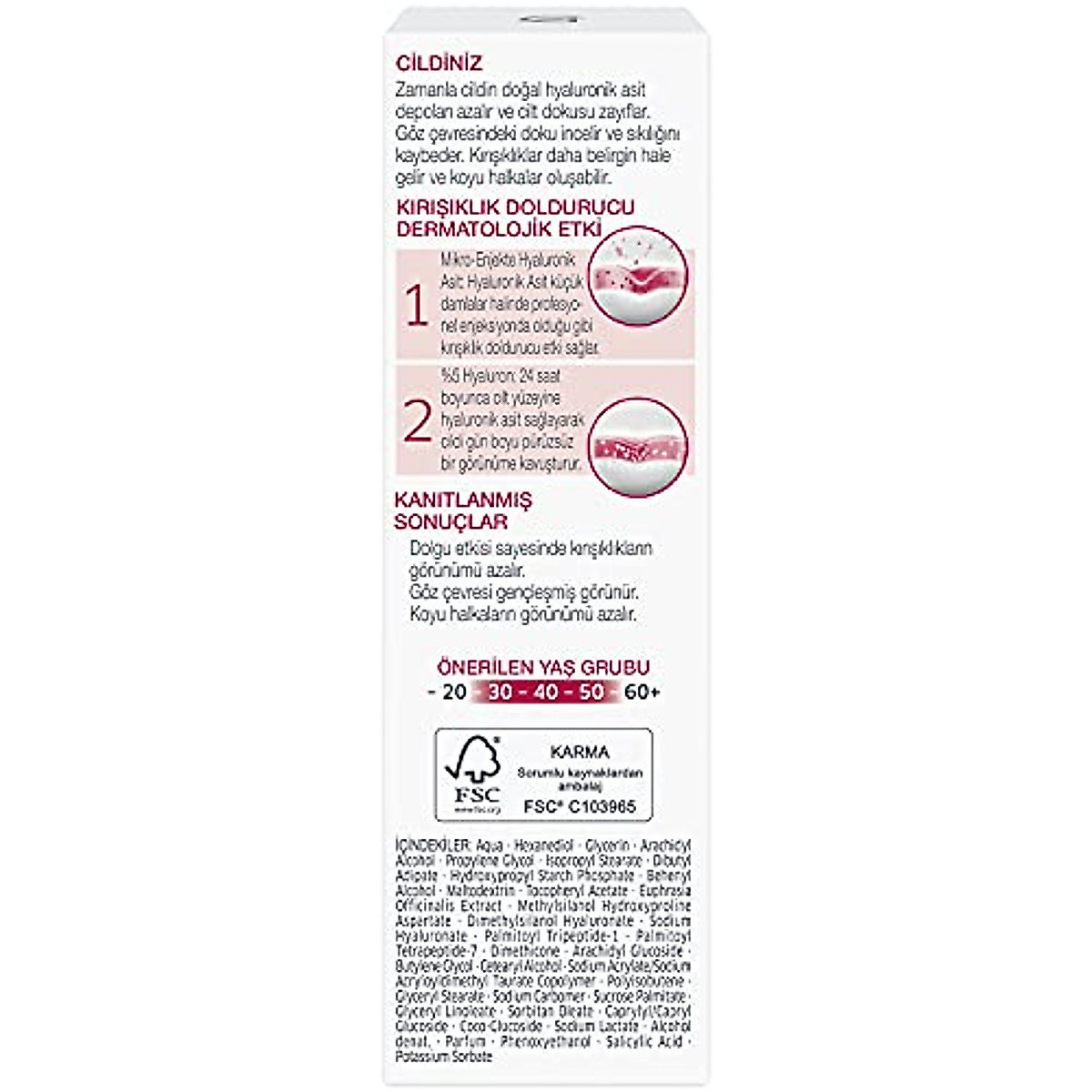 Genuine German Diadermine Lift + Super Filler deep-acting Hyaluron Eye Cream 0.5oz. / 15ml