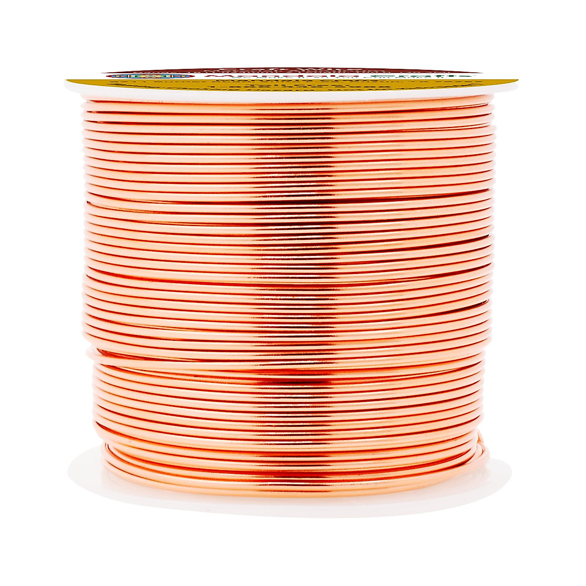 Mandala Crafts 12 14 16 18 20 22 Gauge Anodized Jewelry Making Beading Floral Colored Aluminum Craft Wire (18 Gauge, Copper)