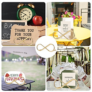 Giantree Table Number Holder Stands, 10 Pcs Place Card Holders Seating Labels Placecard Clips Knot-Shaped Display Holder Gold Photo Picture Cards Display Stand for Celebration Party Wedding 2.75 Inch