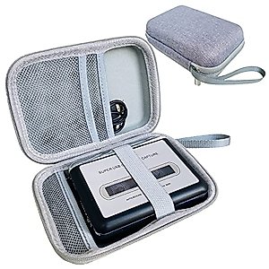 Hard Carrying Case for Reshow Cassette Player Portable Tape Player, Travel Storage Box for Tape Cassettes Player Accessories(Case Only)