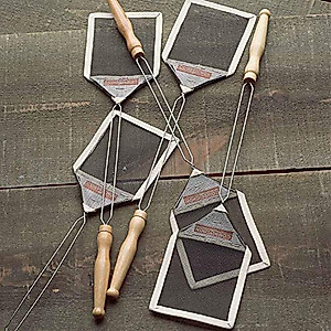 Kings County Tools Old-Fashioned Fly Swatter | 5-Pack | Wire Frame with Wooden Handle | Strong Mesh | Sewn Edges | Take Out Pesky Pests Effectively Unlike Plastic | Made in France