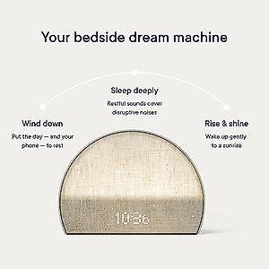 Hatch Restore 2 | Sunrise Alarm Clock | Sound Machine | Bedside Dream Machine | Smart Light | White Noise | Custom Sleep Routines | Dimmable Clock | Deep Sleep | Gentle Alarm | Wake Up Rested | Slate