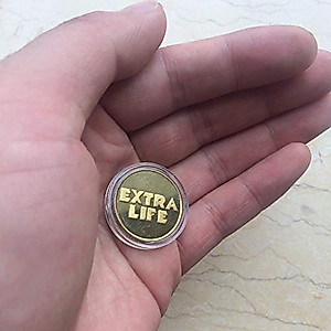 Ready Player One Oasis Extra Life Coin Quarter Props - Extra Life Challenge Coin - Gold-Plated&Silver-Plated