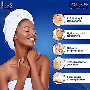 FAIR & WHITE Exclusive Exfoliating Soap, 200g / 7oz - Moisturizing Bar Soap For Face and Body