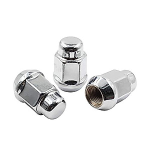 Wheel Accessories Parts Set of 24 Aftermarket Chrome Hex Lug Nuts Closed End Bulge Acorn Lug Nut Style 1. Cone Seat 19mm 3/4 Hex M14 x 1.50 2007-23 GMC Acadia 2009-22 Chevy Traverse
