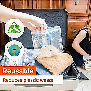 Full Circle Ziptuck Reusable Sandwich Bag - Multi-Use Leak-Free Food-Safe Storage Bag, BPA-Free – Set of 2 Sandwich Bags, Girl Heroes