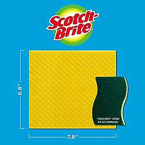 Scotch-Brite Sponge Cloth, Swedish Dish Cloths, Alternative to Reusable Paper Towels, 24 Sponge Cloths