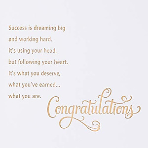 Hallmark Graduation Card for Her (Pink and Gold Script Success)