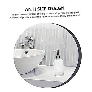 Cabilock 4 Pcs Bottle Set Hand Soap Dispenser Lotion Container Press-Type Bottle Liquid Container Refillable Bottle Shampoo Dispenser Transparent Travel Bottle Glass Filling Empty Bottle