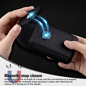 ACCKUO Multitool Sheath Compatible with Leatherman EDC Belt Organizer Tool Holster Pouch, Black