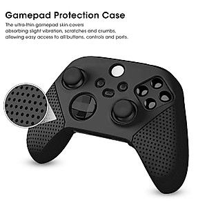 Game Handle Case, Silicone Skin Silicone Protection Case, Prevent Skidding Easy to Install and Remove Travel Home for Xbox Gamers(Black)