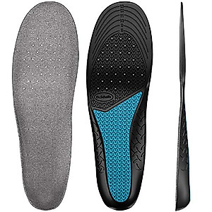 Dr. Scholl’s Sport Insoles Superior Shock Absorption and Arch Support (for Men's 8-4, Also Available for Women's 6-0), 1 Pair & Work Massaging Gel Advanced Insoles for Men Shoe Inserts