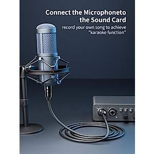 ANNNWZZD XLR Cables, Microphone Mic Cable for Studio Recorder, Amplifier, Mixer, Speaker, Professional Recording, Live Stage 6ft/2m