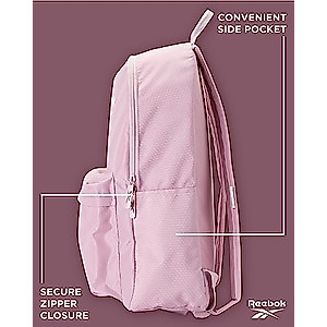 Reebok Backpack - Element Sports Gym Bag - Lightweight Carry On Weekend Overnight Luggage - Casual Daypack for Travel, Beach, Infused Lilac