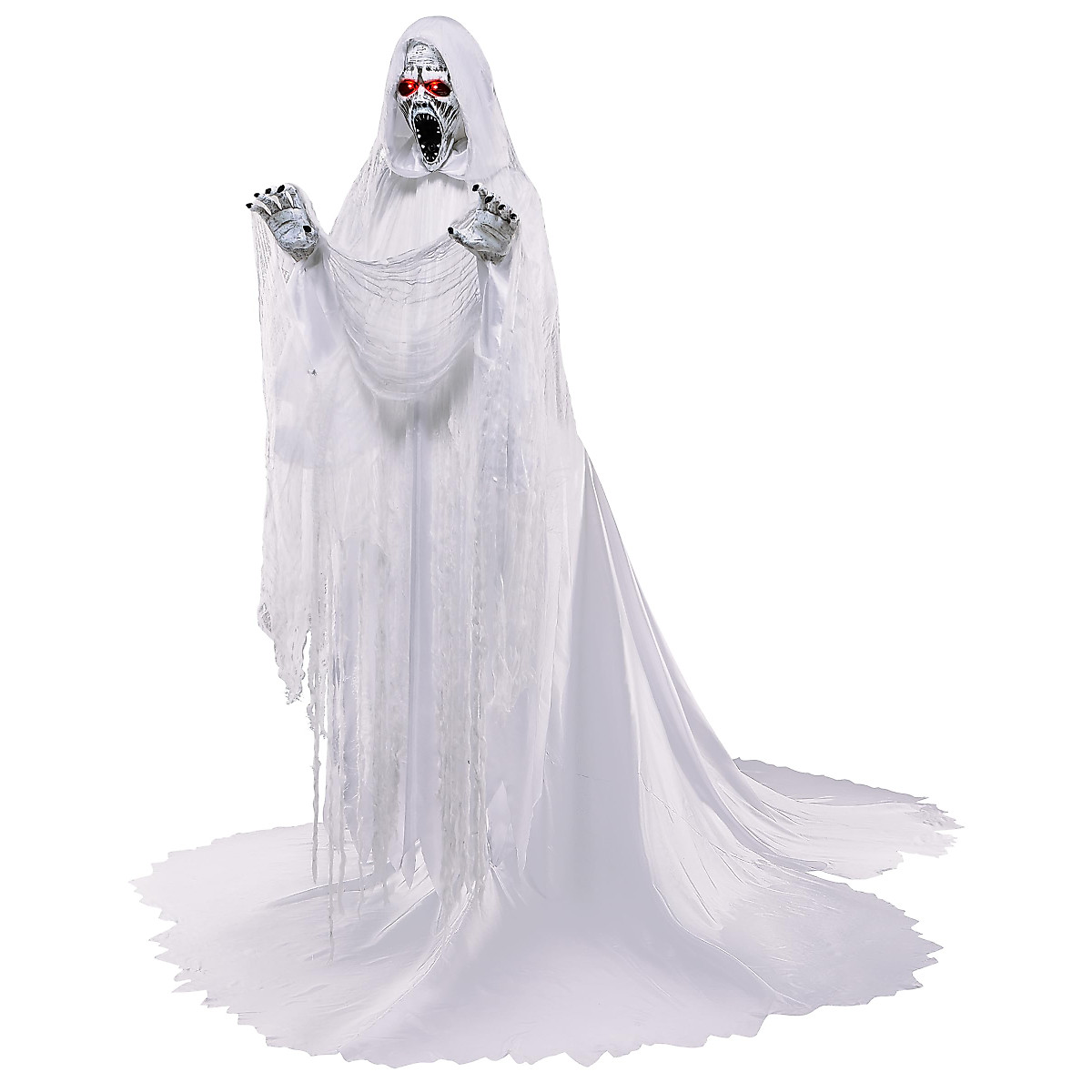 Spirit Halloween 7 Ft Emmeline Animatronic | Decorations | Animated | Light Up Red LED Eyes | Lunging Motion | Plays Sounds
