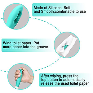 Toilet Aids Tools, 15" Long Reach Comfort Wipe, Ideal Self Wipe Assist Bottom Wiping Toilet Aid for Limited Mobility, Disabled, Arthritis, Shoulder or Back Pain, Surgery (1)