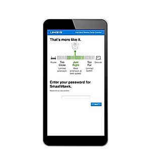 Linksys WiFi Extender, WiFi 5 Range Booster, Dual-Band Booster with High-Gain Antennas, 10,000 Sq. ft Coverage, Speeds up to (AC1200) 1.2Gbps, Uninterrupted Streaming and Gaming - RE6500HG