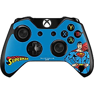 Skinit Decal Gaming Skin Compatible with Xbox One Controller - Officially Licensed Warner Bros Superman Portrait Design