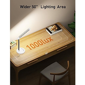 soysout LED Desk Lamp, Eye-Caring Table Lamp with USB Charging Port, 35 Lighting Modes, Touch/Memory Function, Dimmable Reading Lamp Task Lamp Desk Lamps for Home Office(White)