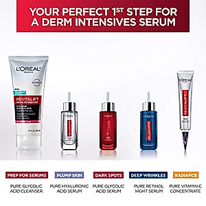 L'Oreal Paris Revitalift 3.5% Pure Glycolic Acid Cleansing Gel wth Salicylic Acid, Resurface for Smoother Brighter Skin, 6.7 fl oz