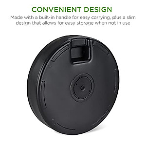 Best Choice Products Fillable Umbrella Base Stand, Round Faux Wicker Plastic Patio Umbrella Base Stand, Pole Holder for Outdoor, Lawn w/ 55lbs Weight Capacity, 2 Adjustment Knobs