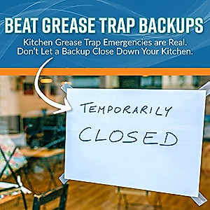 Eco Strong Commercial Grease Trap Treatment | Interceptor Grease Cleaner | Drop In Microbial Block Continually Digests Fats & Eliminate Odors (5 lbs)
