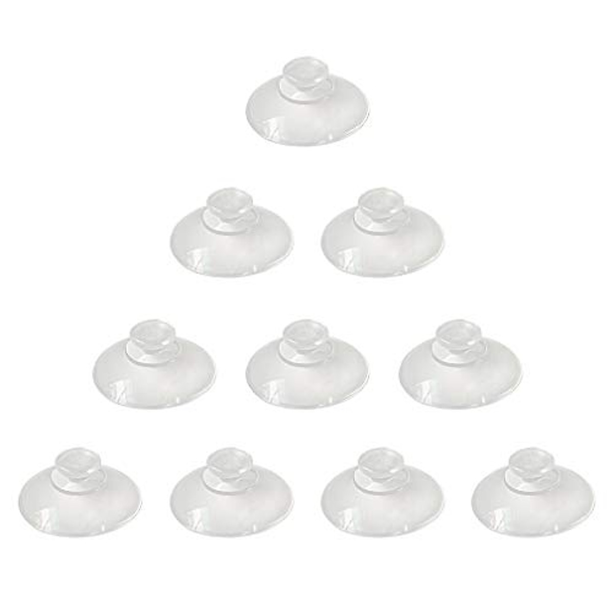 LuluEasy 20mm 10 Pieces Mini Suction Cups Clear Without Hooks Without Holes, PVC Plastic Sucker Pads for Festival Decoration Wall Glass Home Car